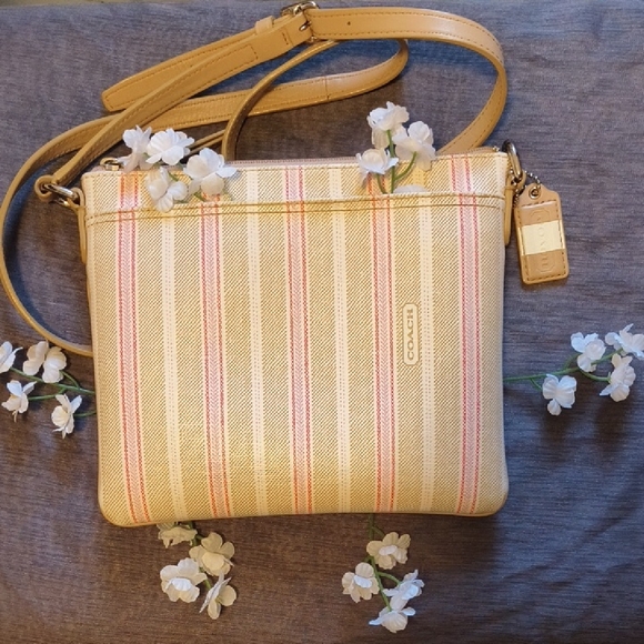 Coach | Bags | Coach Legacy Weekend Tickling Stripe Medium Crossbody ...